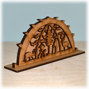 3D Winter Forest MDF Wood Scene for seasonal decorating